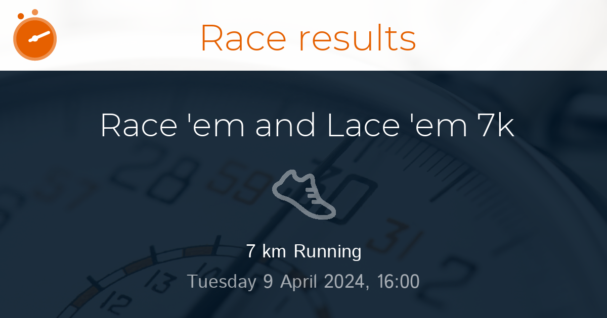 Race 'em and Lace 'em 7k results